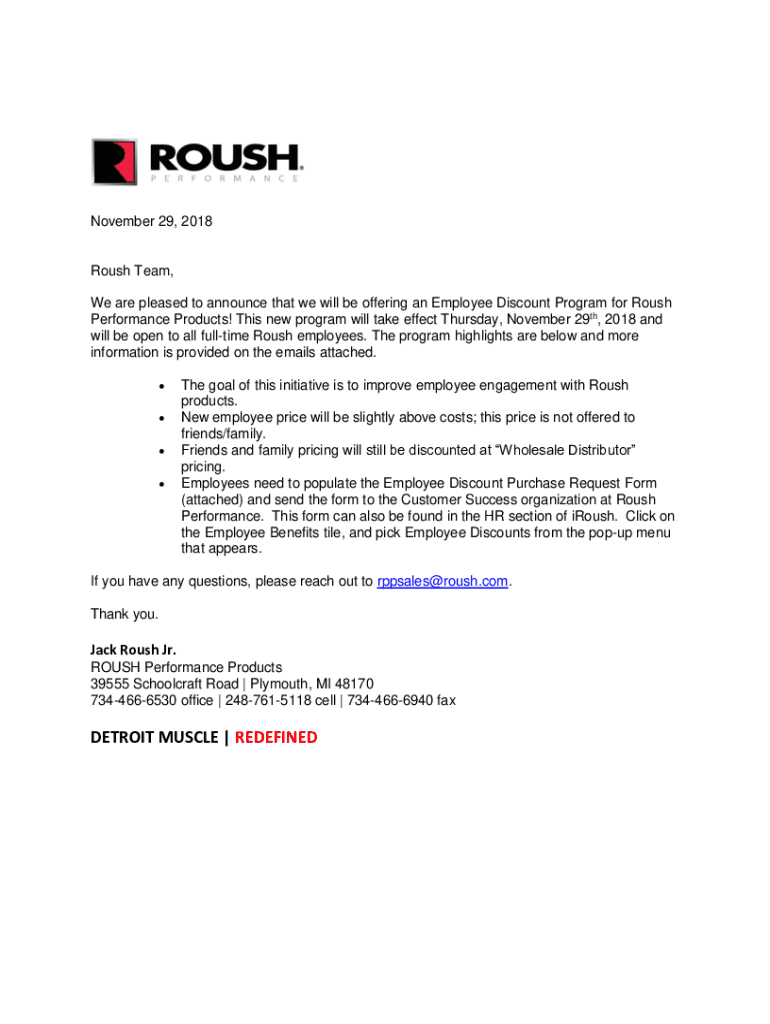 Fillable Online Solved magine that you are a part of Roush's executive ...