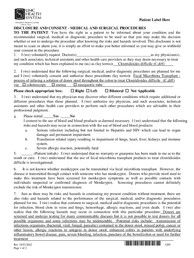 Fillable Online my condition which has been explained to me (us) as ...