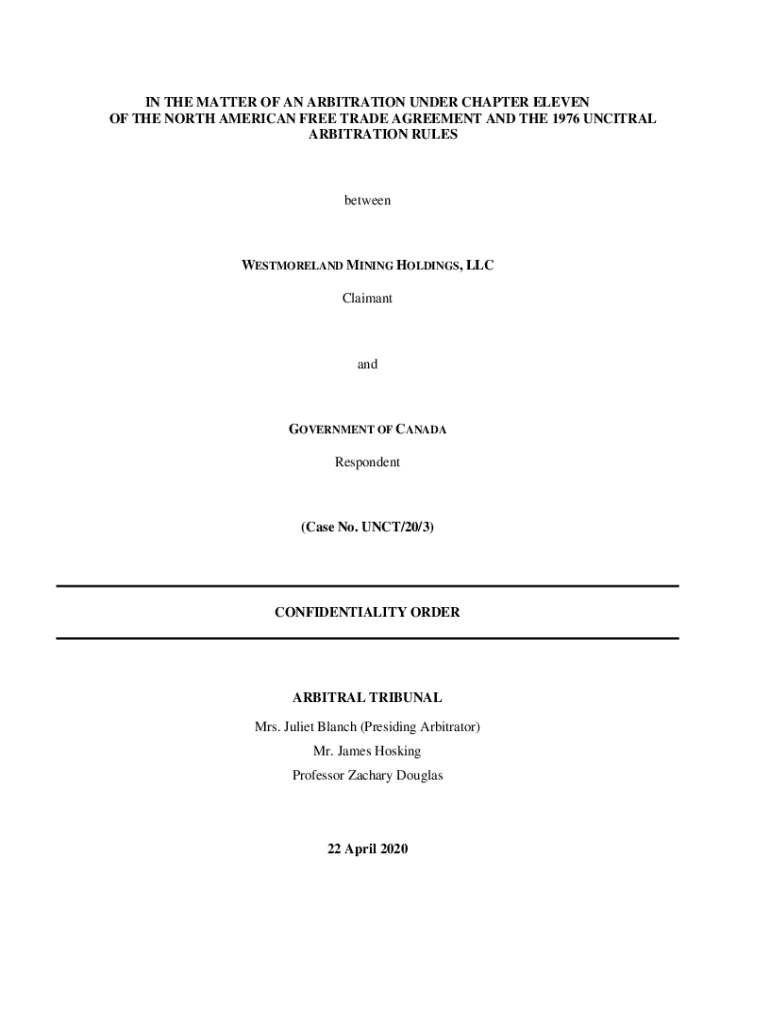 Fillable Online St Marys VCNA, LLC v. Government of Canada Fax Email ...