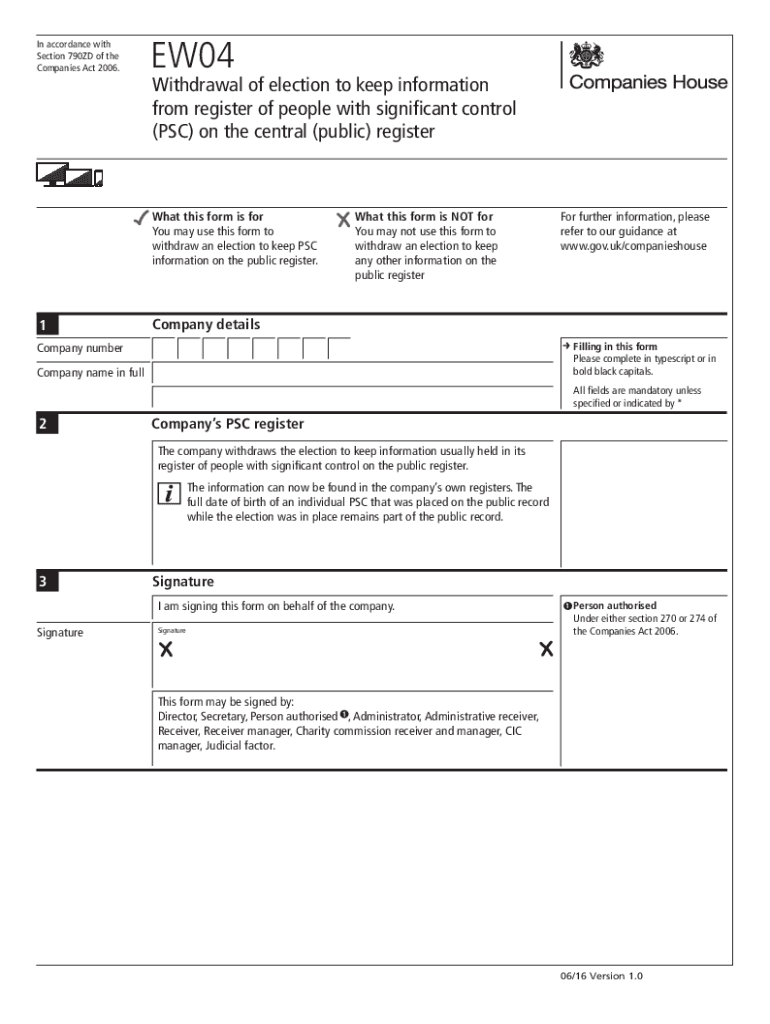 Fillable Online Register of People with Significant Control Guidance ...