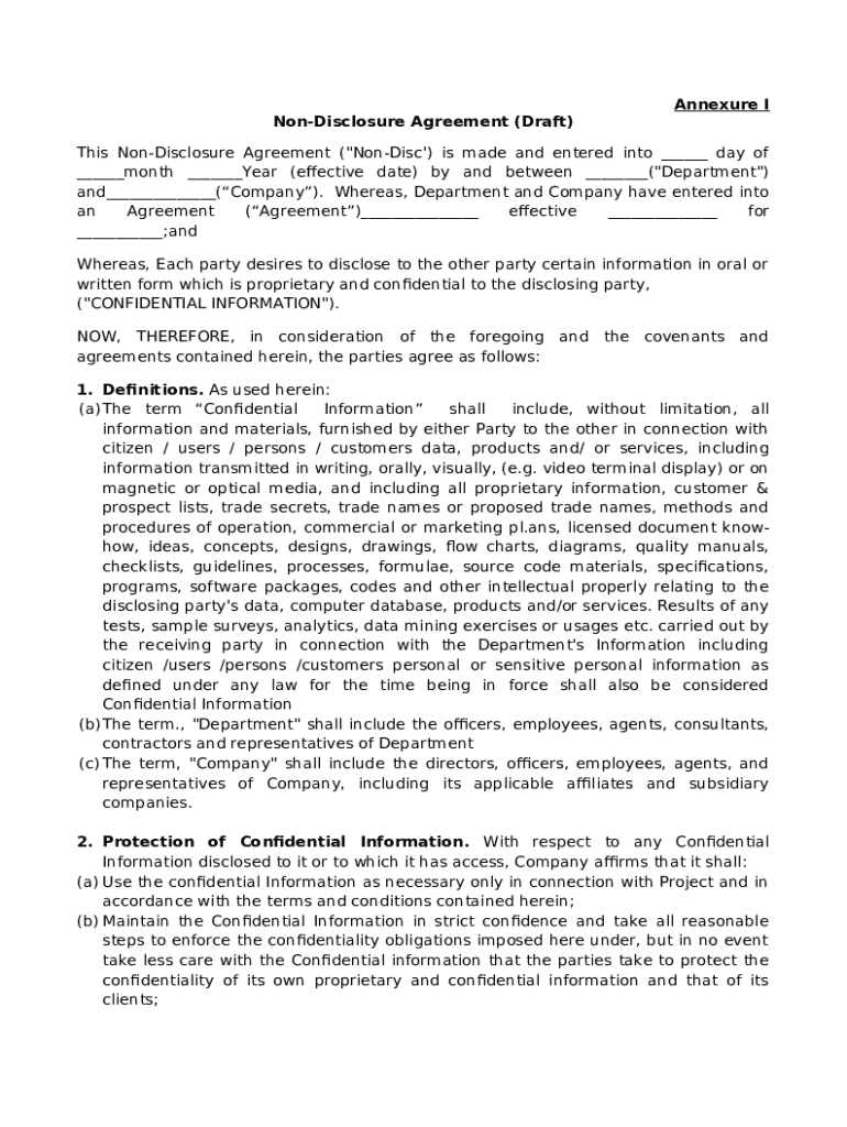 This Non-Disclosure Agreement ("Non-Disc') is made and entered into day ...