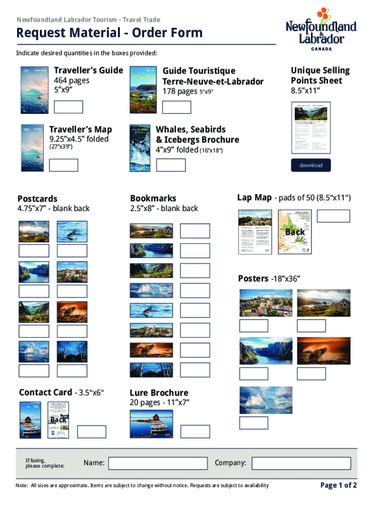 Fillable Online 2990 NLT - Request Materials Order Form Fax Email Print ...