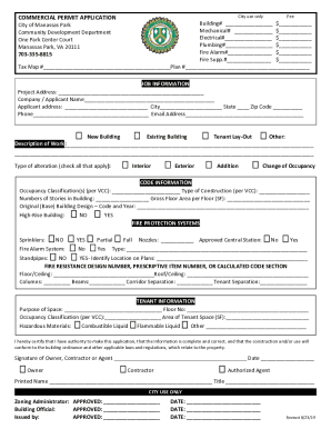 Fillable Online Commercial and Mixed Use Building Permits Fax Email ...