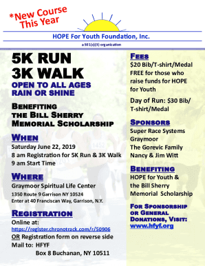 Fillable Online 5K RUN 3K WALK Fax Email Print - pdfFiller