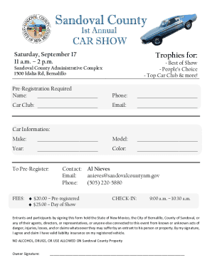 Fillable Online Spark Plug TrophyCar Show Award for Best of ... Fax Email Print - pdfFiller