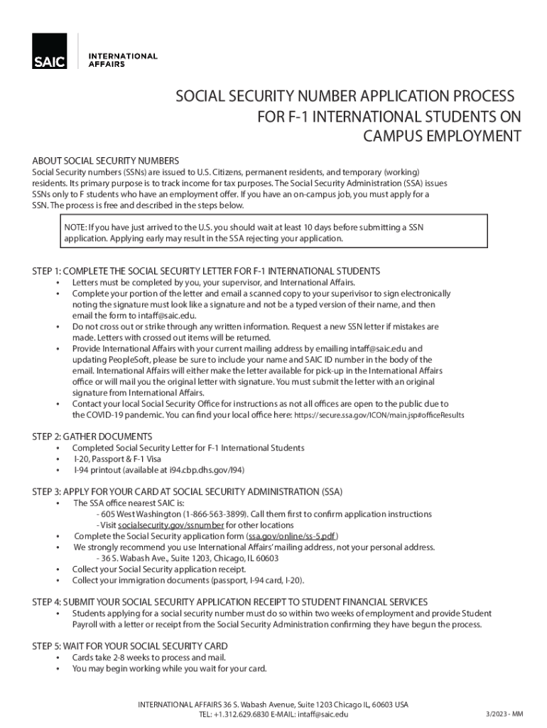 Fillable Online SOCIAL SECURITY NUMBER APPLICATION PROCESS ... Fax ...