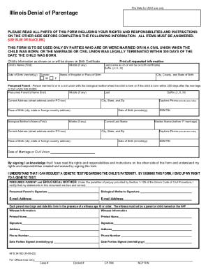 Fillable Online hfs illinois Voluntary Acknowledgment of Paternity ...