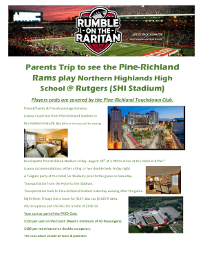 Fillable Online Parents Trip to see the Pine-Richland Fax Email Print - pdfFiller