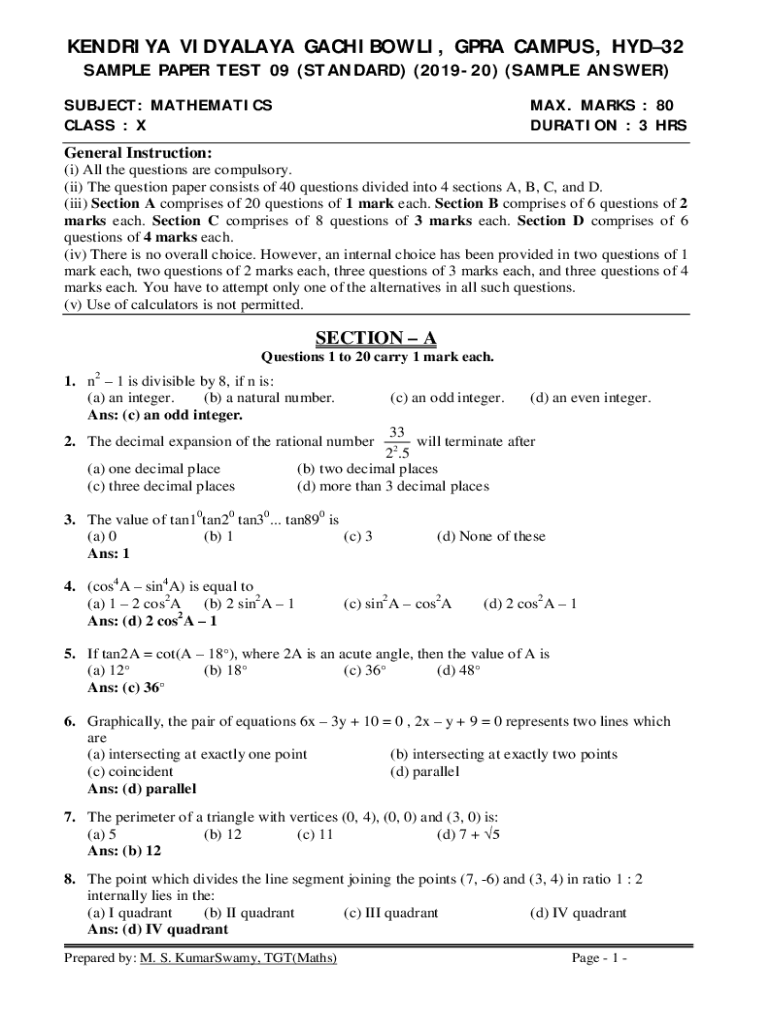 Fillable Online sample paper class 6 maths term 2 Fax Email Print - pdfFiller