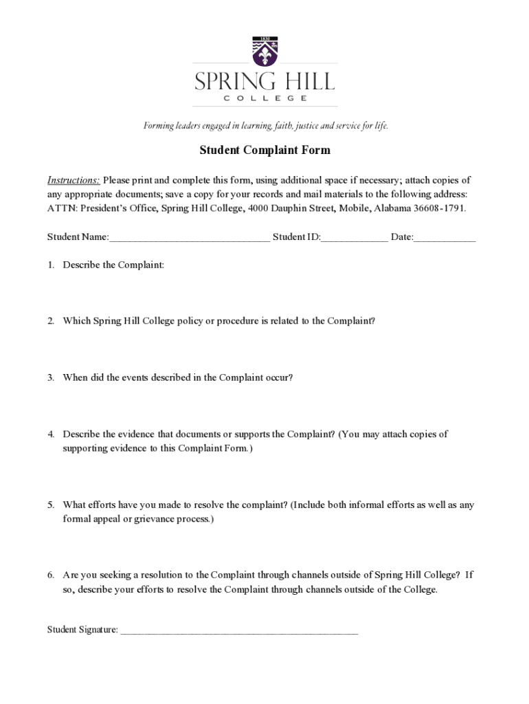 Fillable Online Guidelines for Completing the Complaint Form Fax Email ...