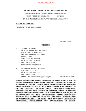 Fillable Online IN THE HIGH COURT OF DELHI AT NEW ... Fax Email Print ...