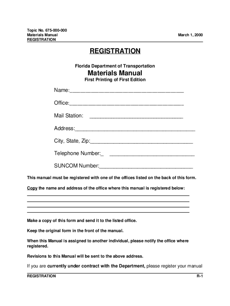 Fillable Online FDOT: State Materials Office - Materials Manual Section ...