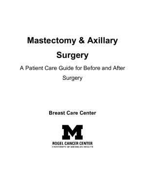 Fillable Online Surgery to remove your breast (mastectomy) Fax Email ...