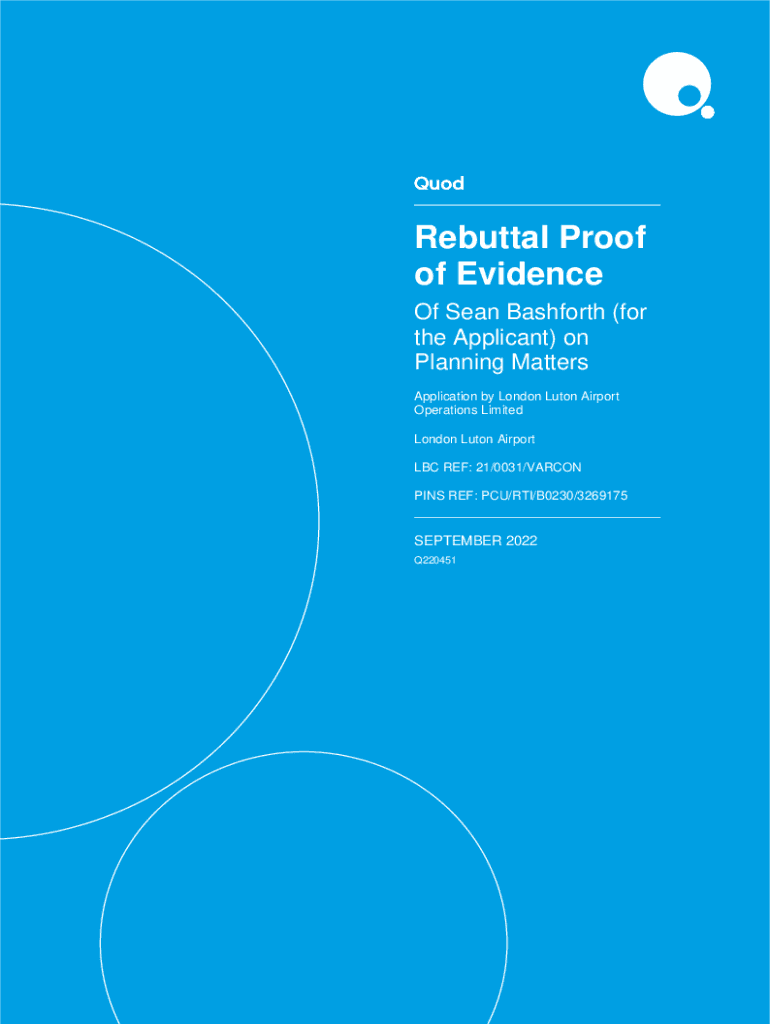Fillable Online Rebuttal Proof of Evidence Fax Email Print - pdfFiller