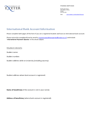 Fillable Online International Banking Details Form Fax Email Print ...