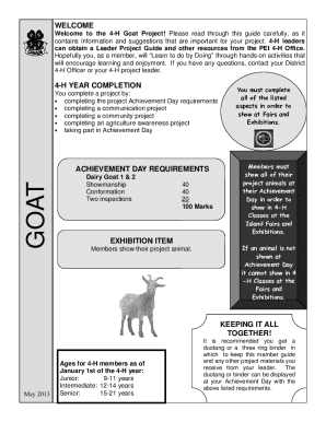Fillable Online Discover 4-H Goat Curriculum - USU Extension Services ...