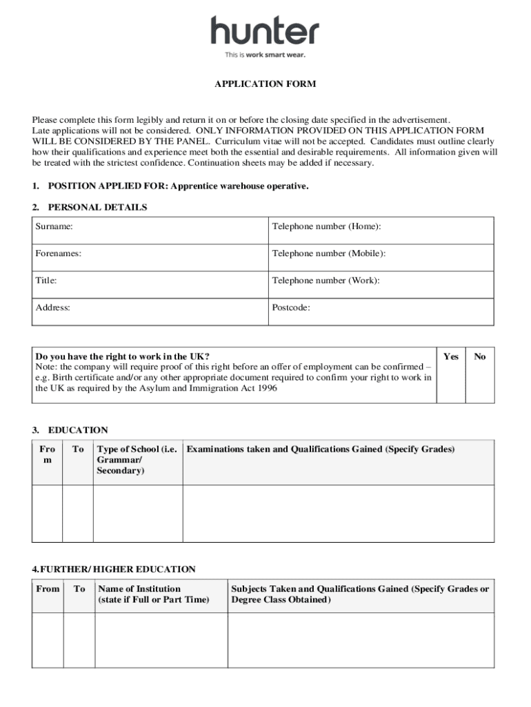 Fillable Online APPLICATION FORM Please complete this form legibly ... Fax Email Print - pdfFiller