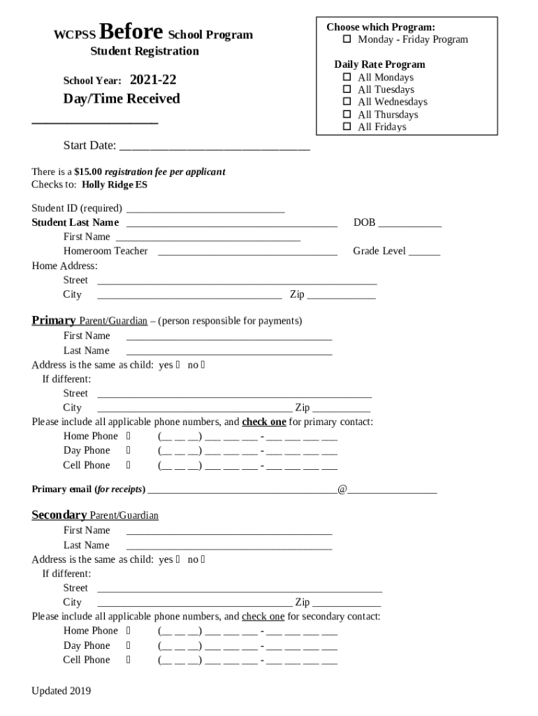 Before and After School Care / Payments Doc Template | pdfFiller