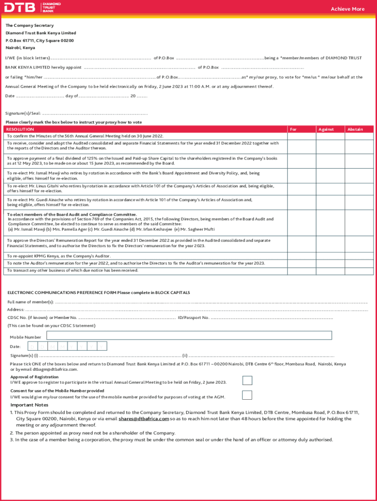 Fillable Online integrated report - and financial statements - DTB ...