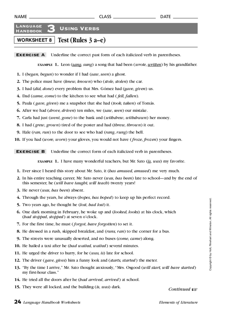 Fillable Online To sing / singing / sang / sung - Tenses for the Verb ...