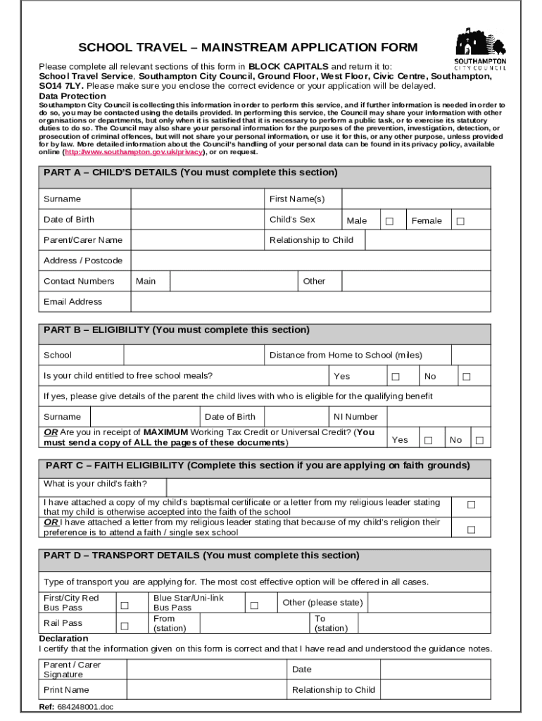 Client - Mainstream Application Doc Template | pdfFiller