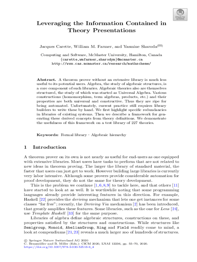 Fillable Online Leveraging the Information Contained in Theory ...