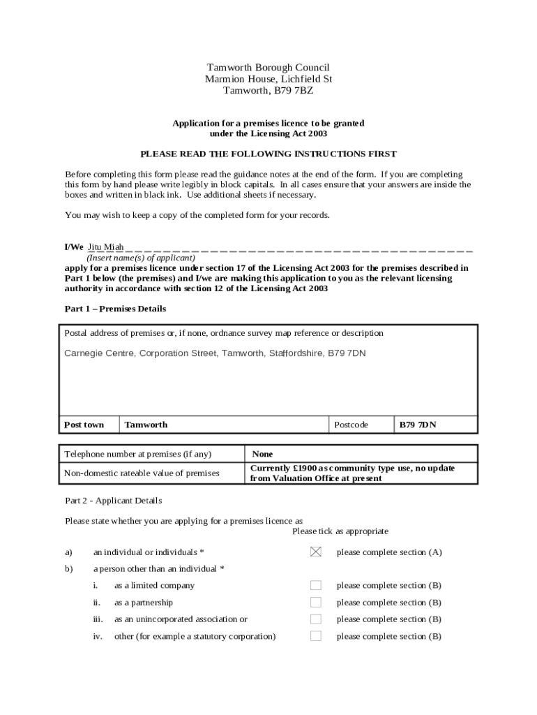 30 Market Street - Application For Grant Of A Premises ... Doc Template ...
