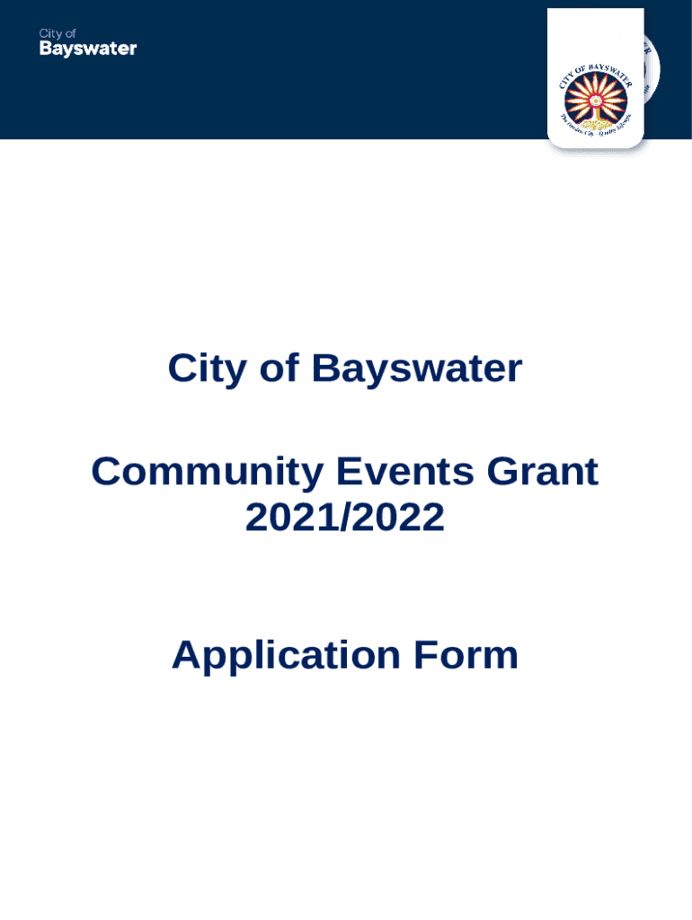 Critical Events small grants application template Doc Template | pdfFiller