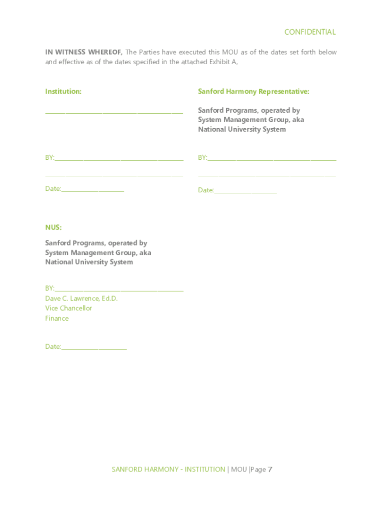 Fillable Online SP MOU Harmony Schools - Template - In-kind(FINAL) (004 ...