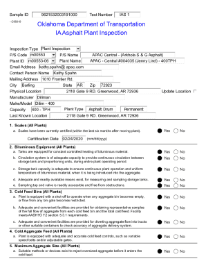 Fillable Online Inspection Type Plant Inspection Fax Email Print ...