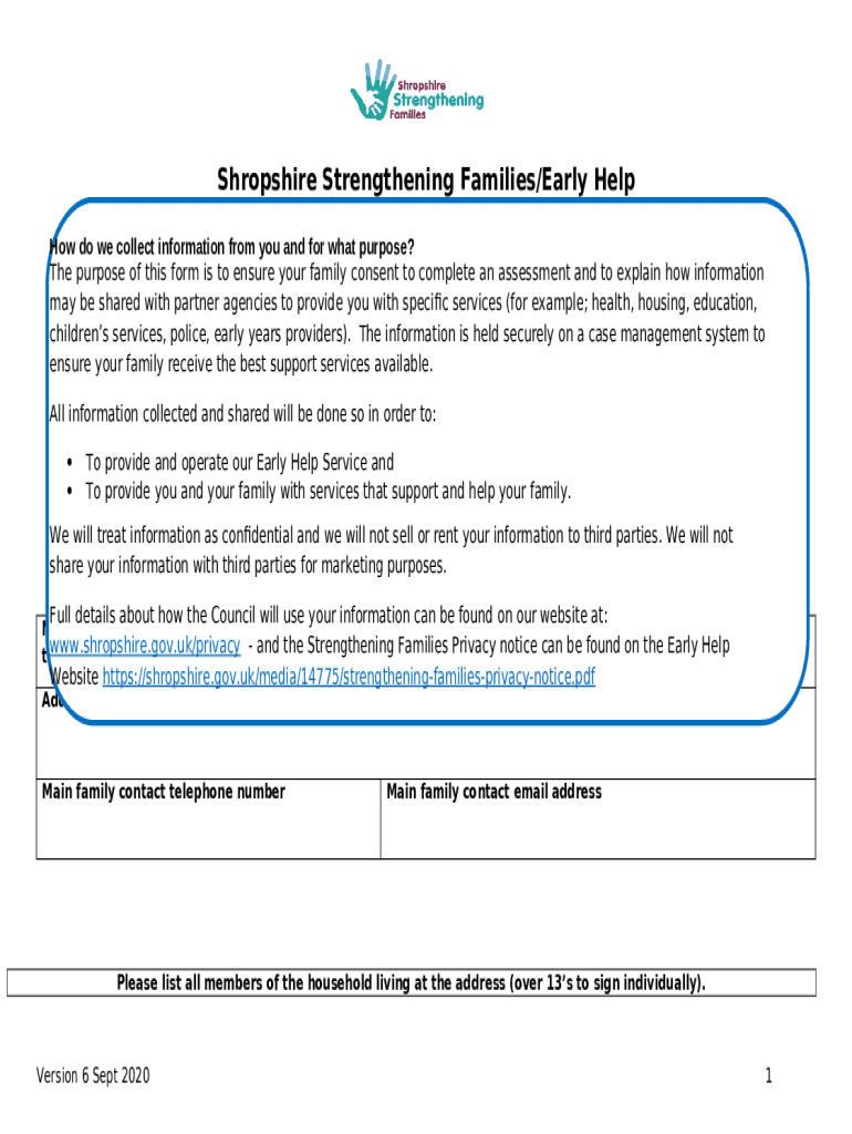Early help s Doc Template | pdfFiller