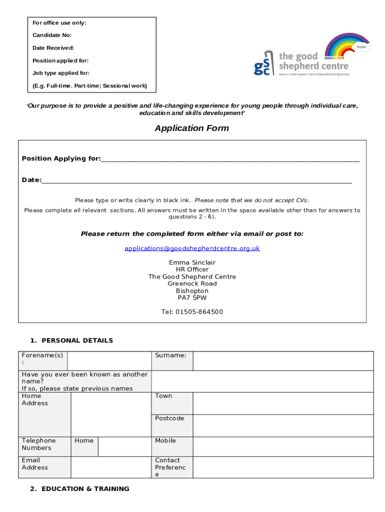 Good Shepherd Secure/Close Support Unit Doc Template | pdfFiller