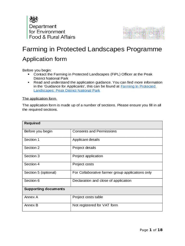 Farming in Protected Landscapes opens in July Doc Template | pdfFiller