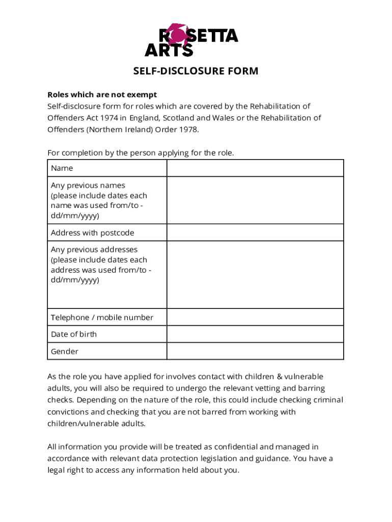 Self-disclosure of previous convictions and alternatives to ... Doc ...