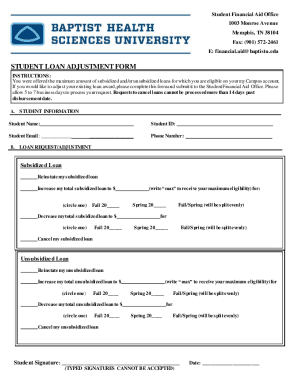 Fillable Online 2021-2022 Federal Direct Loan Adjustment Request Form ...