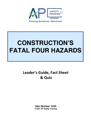 Fillable Online FALL HAZARDS: One of Construction's Fatal Four Fax ...