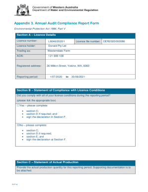 Fillable Online Appendix 3. Annual Audit Compliance Report Form Fax ...