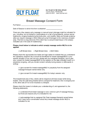 Fillable Online Oly Float Breast Massage Consent Form Fax Email Print ...
