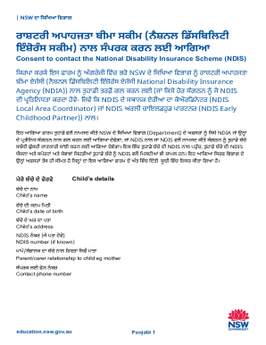 Fillable Online NDIS consent form - NSW Department of Education Fax ...