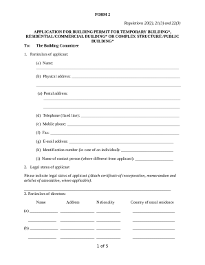 2 Regulations 20(2), 21(3) and 22(3) APPLICATION ... Doc Template ...