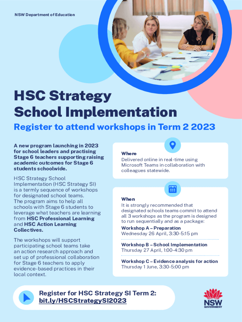 Fillable Online HSC Strategy - NSW Department of Education Fax Email ...
