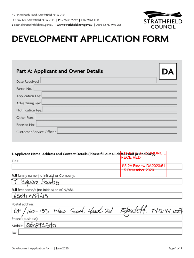 Fillable Online Strathfield Town Hall and Supper Room Fax Email Print ...