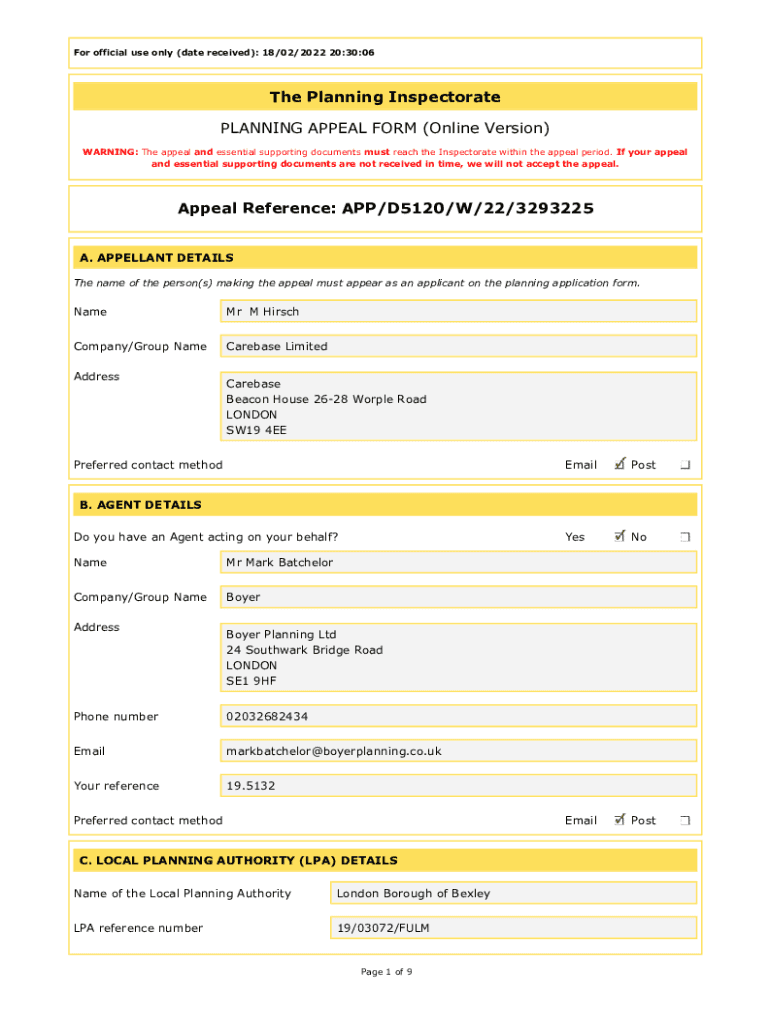 Fillable Online Appeal Form - 755170 Fax Email Print - pdfFiller