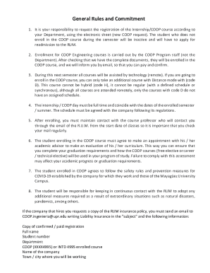 Fillable Online General Rules and Commitment Fax Email Print - pdfFiller