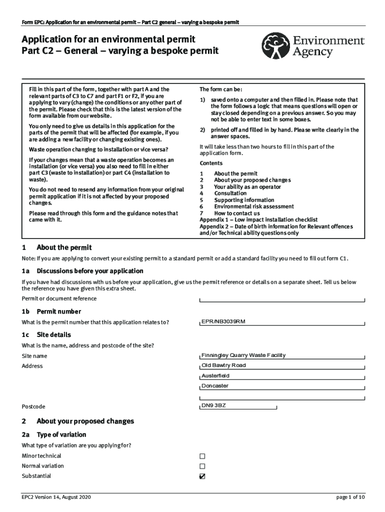 Fillable Online Finningley Quarry Waste Facility Fax Email Print ...