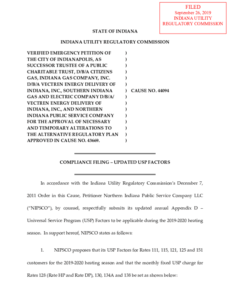 Fillable Online USP Compliance Filing Fax Email Print - pdfFiller
