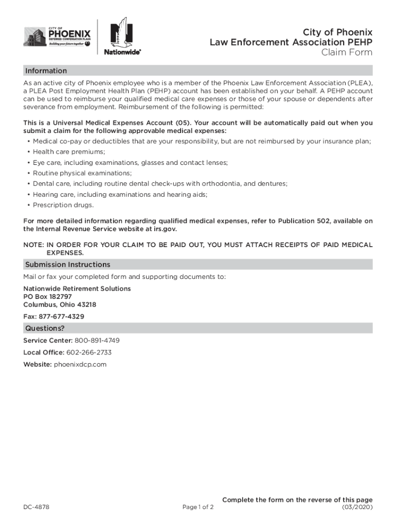 Fillable Online Fillable Online (PEHP) Claim Form Fax Email Print Fax ...