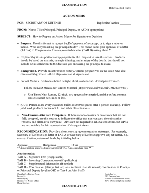 Fillable Online ACTION MEMO TEMPLATE.pdf - ACTION ... Fax Email Print ...