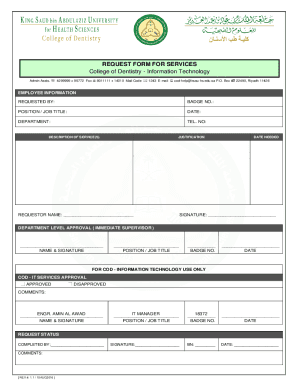 Remplissable En Ligne Request Form for Services Faxer Email Imprimer ...