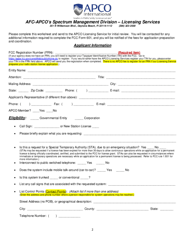 Fillable Online Licensing Service Worksheet Fax Email Print - pdfFiller